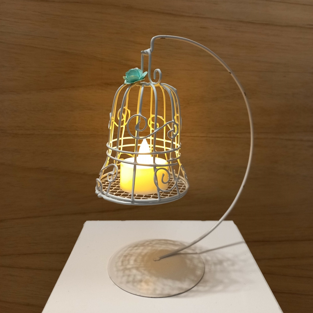 Jaulita con pie y vela led souvenir - Somos tu Evento