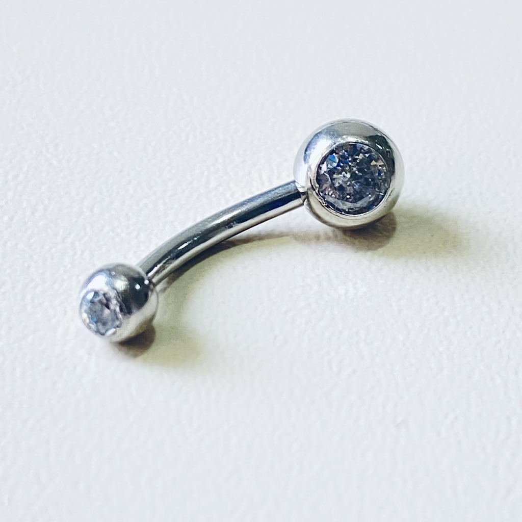 Piercing Umbigo com Pedra Peq Cristal | Pistache Acessórios