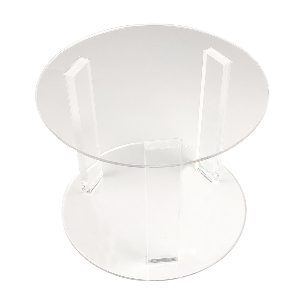 Expositor De Bolo Em Acrilico Cristal 20 Cm