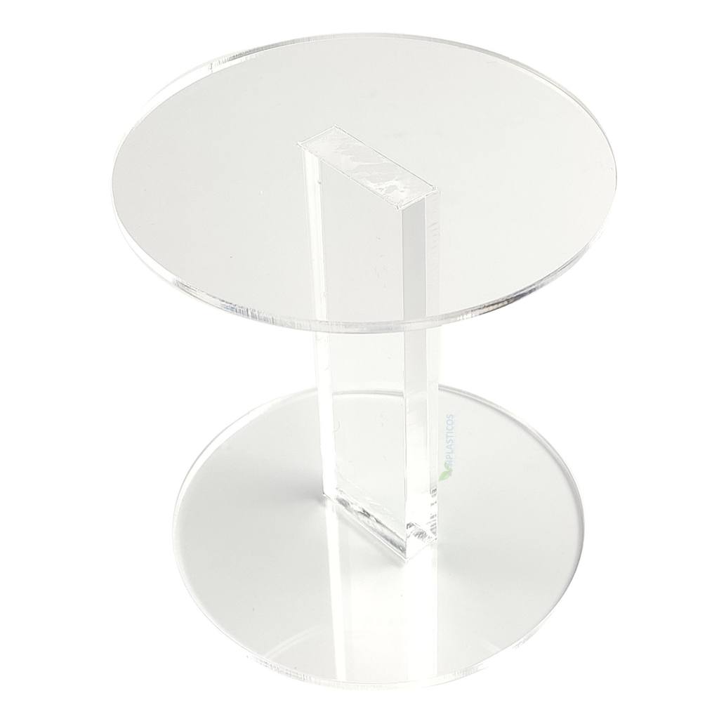 Expositor De Bolo Em Acrilico Cristal 10 Cm