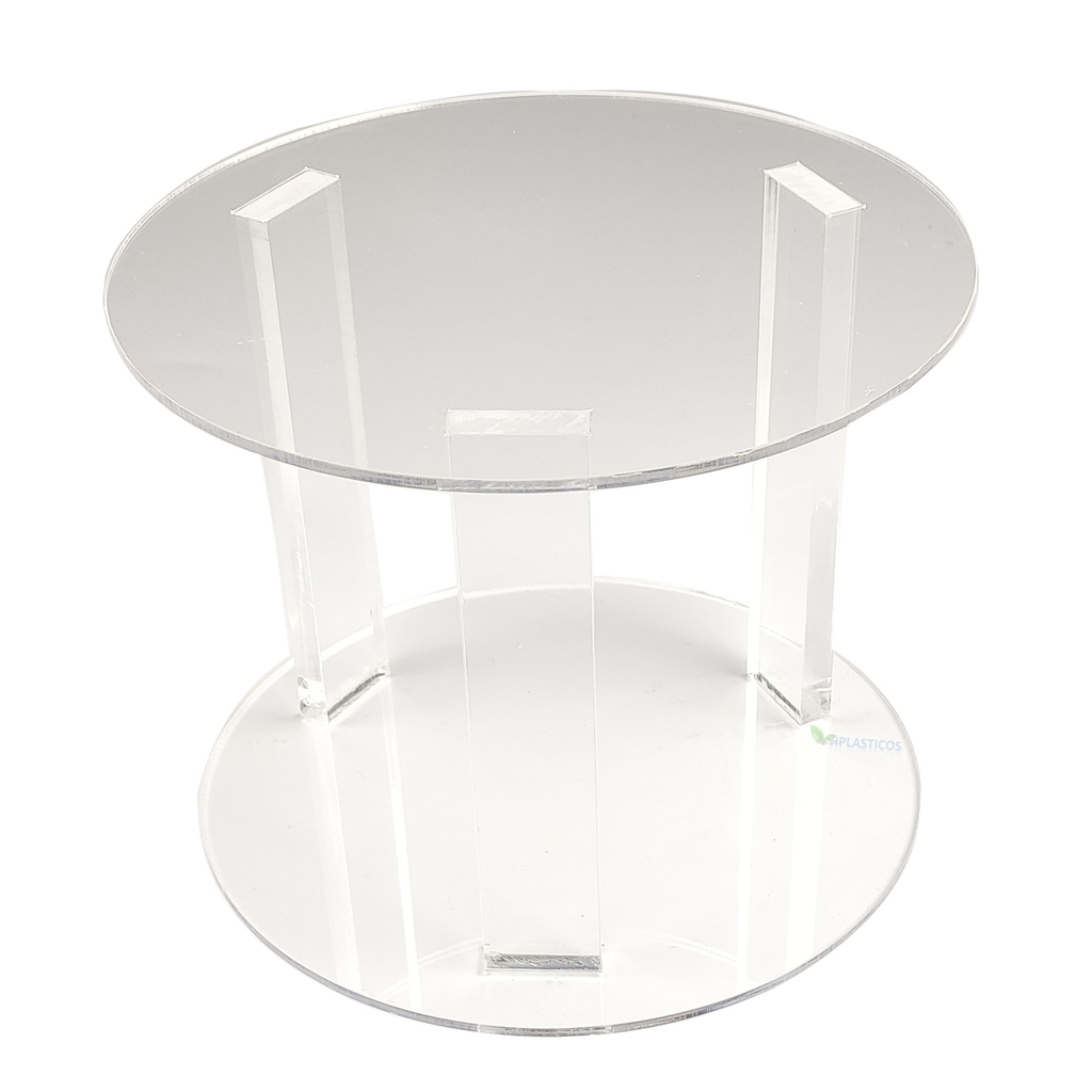 Expositor De Bolo Em Acrilico Cristal 20 Cm