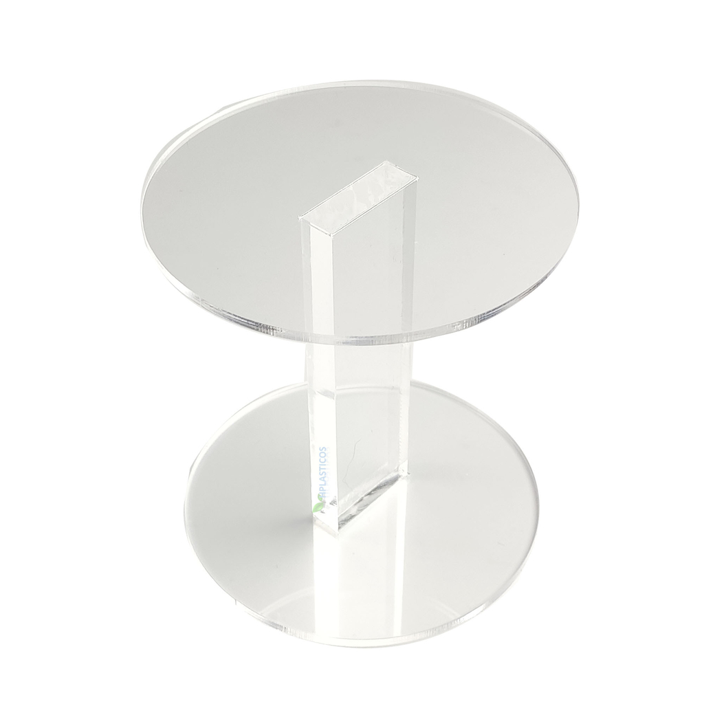 Expositor De Bolo Em Acrilico Cristal 10 Cm