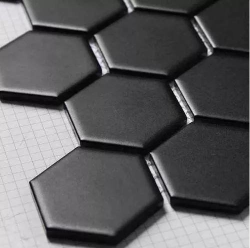 Porcelanato Hexágonal Negro Mate 17,5x20 Piso Pared Acuarela X CAJA