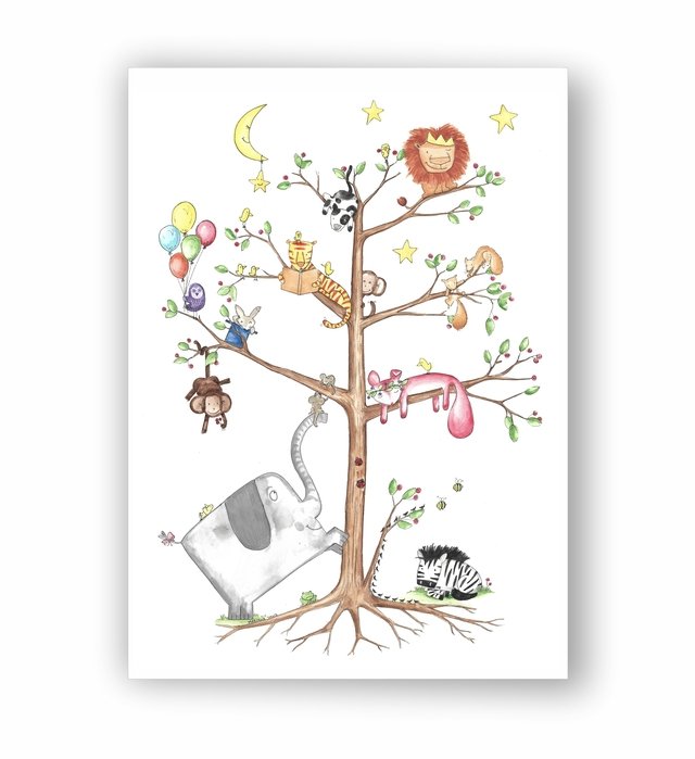 ARBOL LÁMINA A3 - mariana sanz ilustraciones