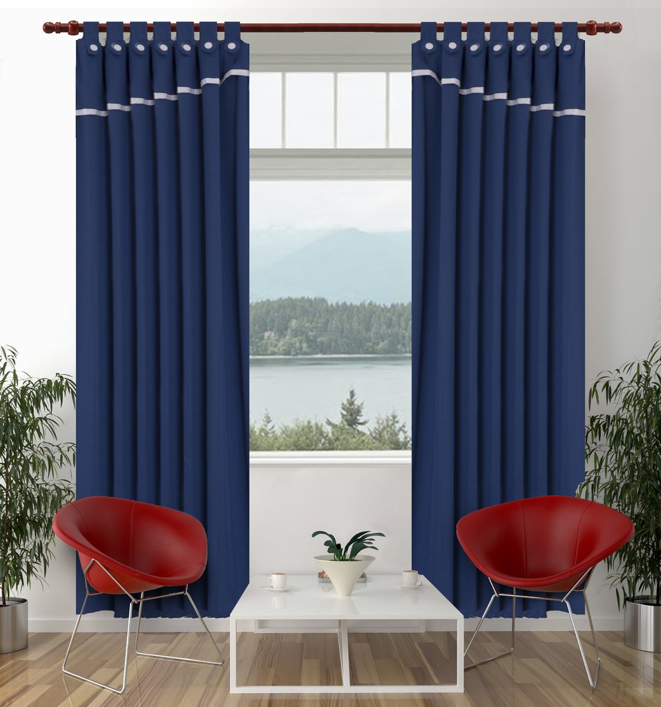 Cortina Linea Emboss - Azul - Distrito Blanco