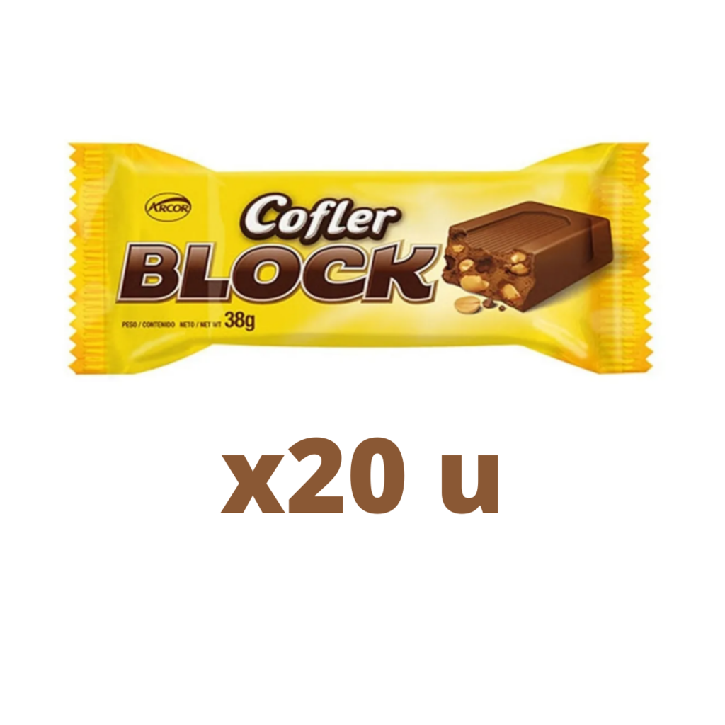 Chocolate Cofler Block x38 grms x20 unidades