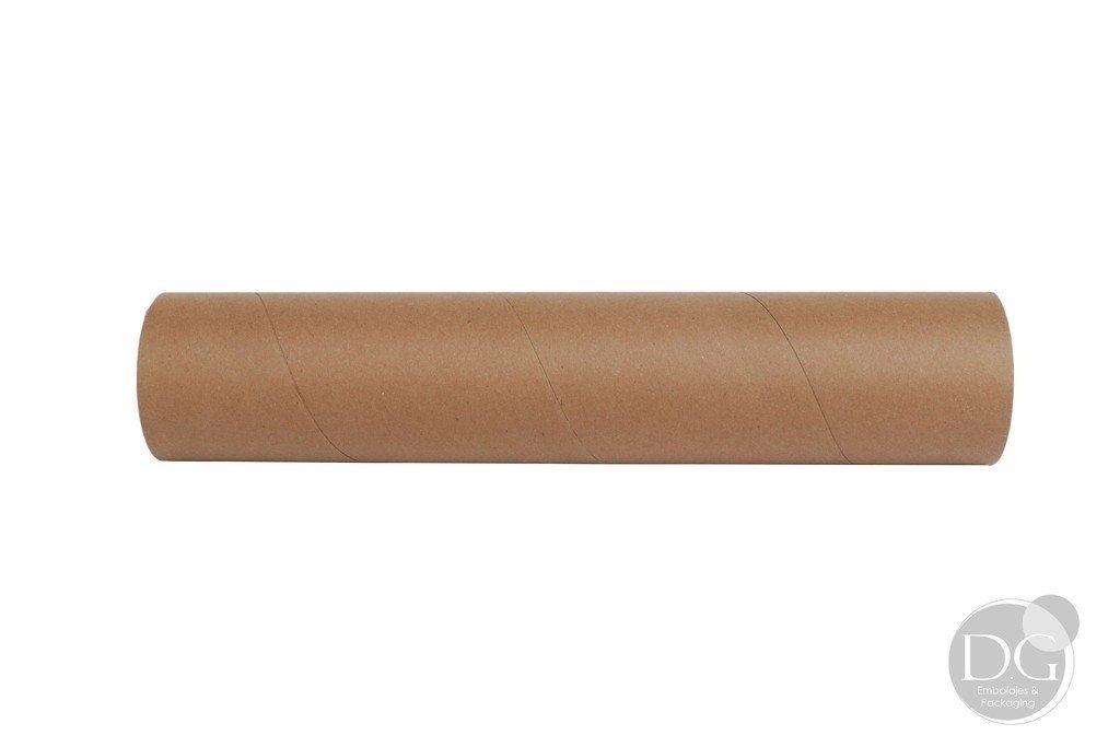 2a 50cm X 60mm X 25u Tubos De Carton Con Tapas Plasticas