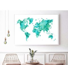 CUADRO MAPA MUNDO NEUTRO - Comprar en ESCALA DECO