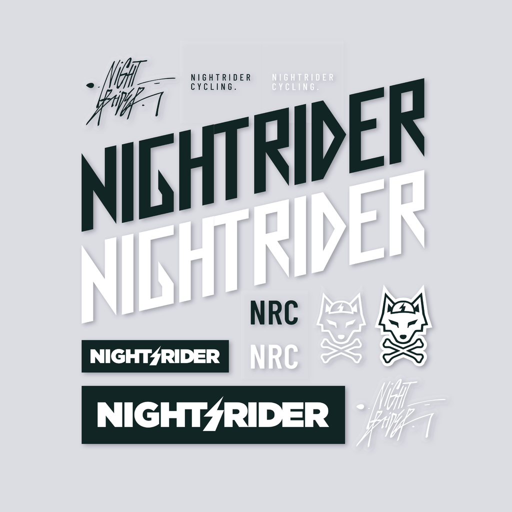 STICKERS NIGHTRIDER PACK LOGO X12 - Nightrider Clothing