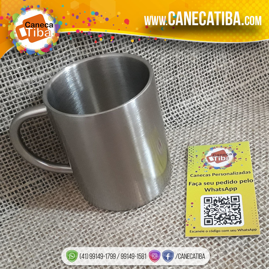Caneca Aço Inox - CanecaTiba Canecas Personalizadas