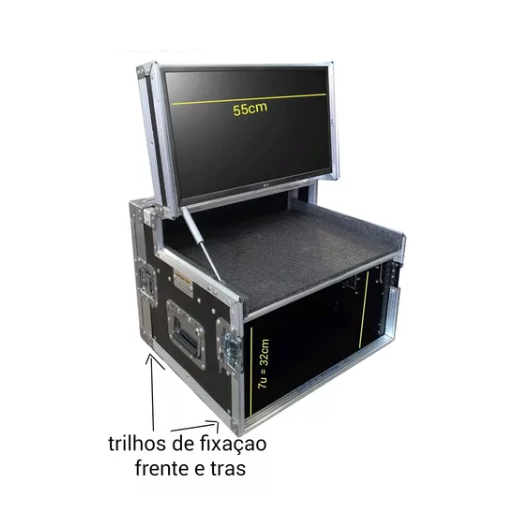 Case Rack Para Monitor 24 Polegadas + 7u MLZ