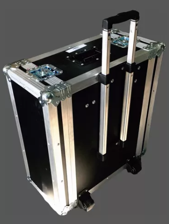 Road Case Rack 4u Com Alça Tipo Mala E Rodas MLZF