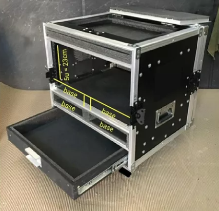 Case Rack Para Xr18 + 2u + 4 Bases + Gaveta + Compartimento MLZF