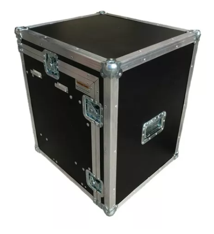 Case Rack 8u + Gaveta Com Tampa Vira Bancada Lateral E Rodas MLZ