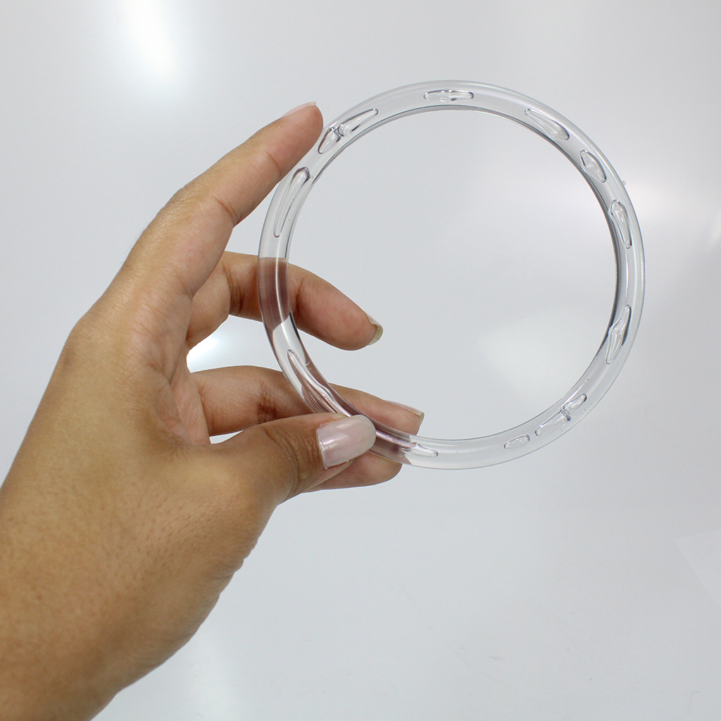 Argola Plástica Transparente Para Artesanato 10,5cm 10 Unidades