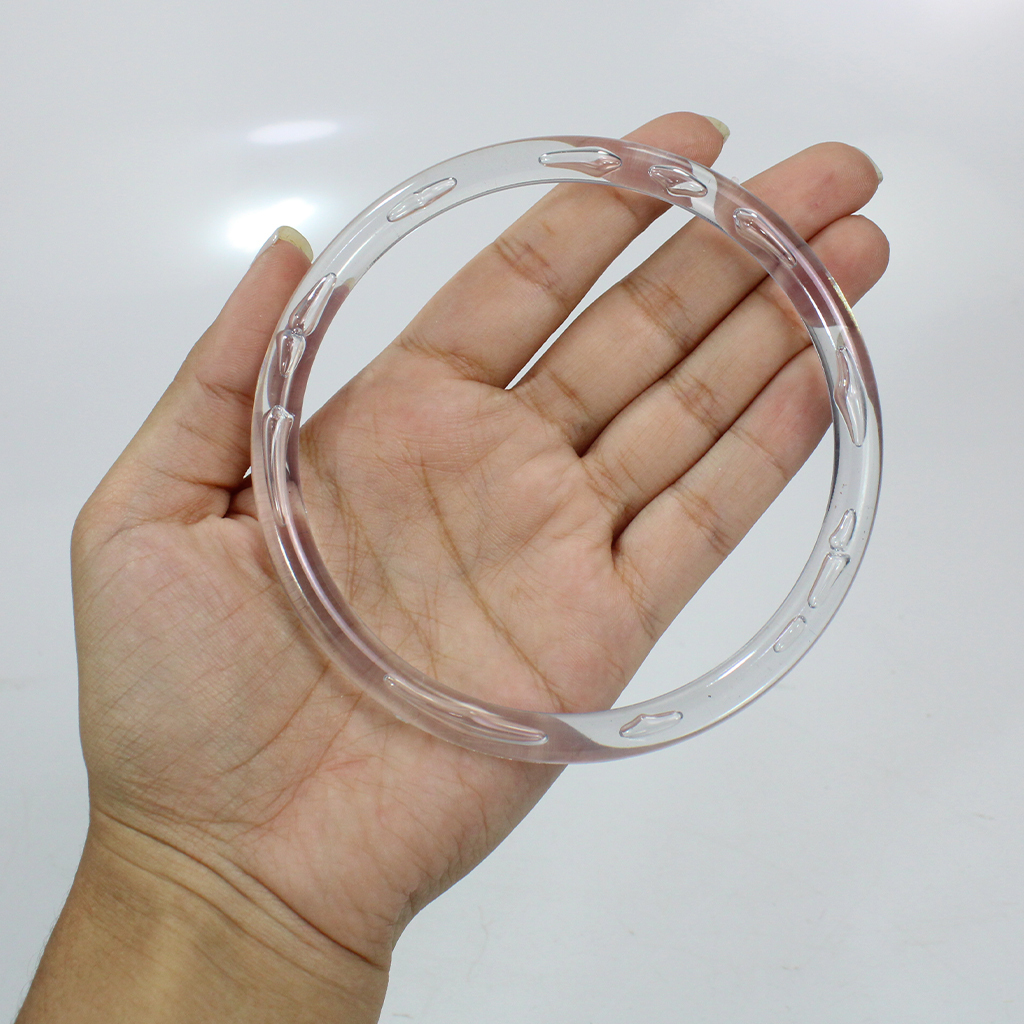 Argola Plástica Transparente Para Artesanato 10,5cm 10 Unidades