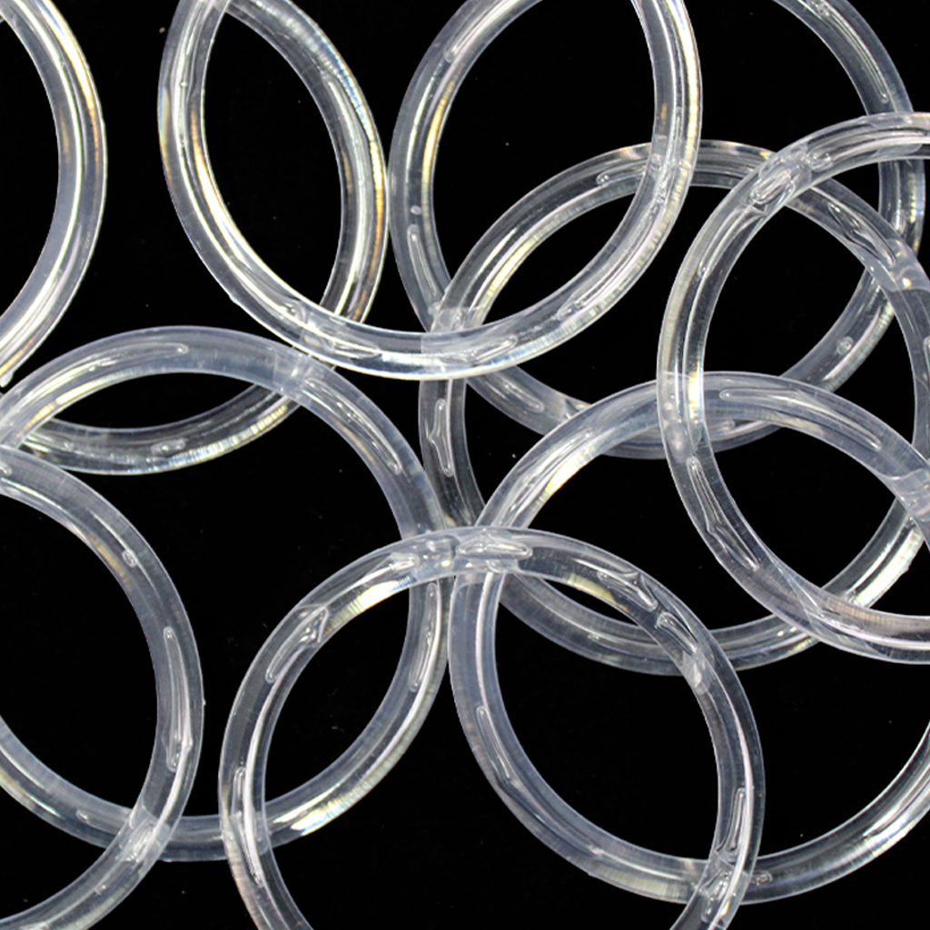 Argola Plástica Transparente Para Artesanato 10,5cm 10 Unidades