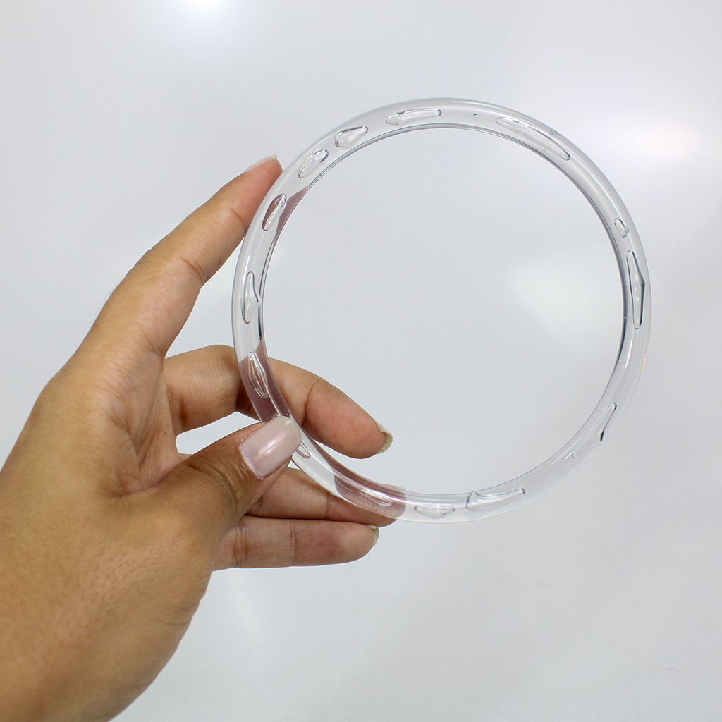 Argola Plástica Transparente Para Artesanato 11,5cm 10 Unidades