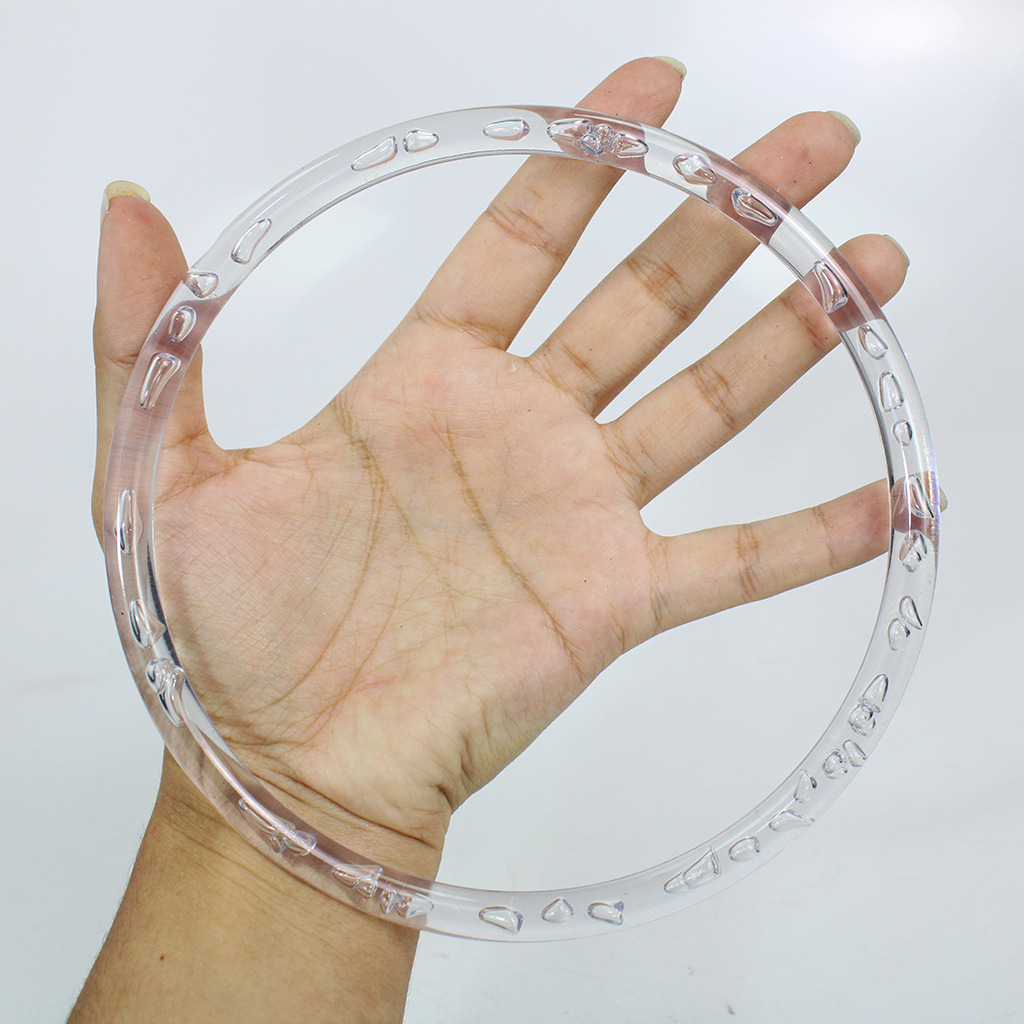 Argola Plástica Transparente Para Artesanato 15cm 10 Unidades