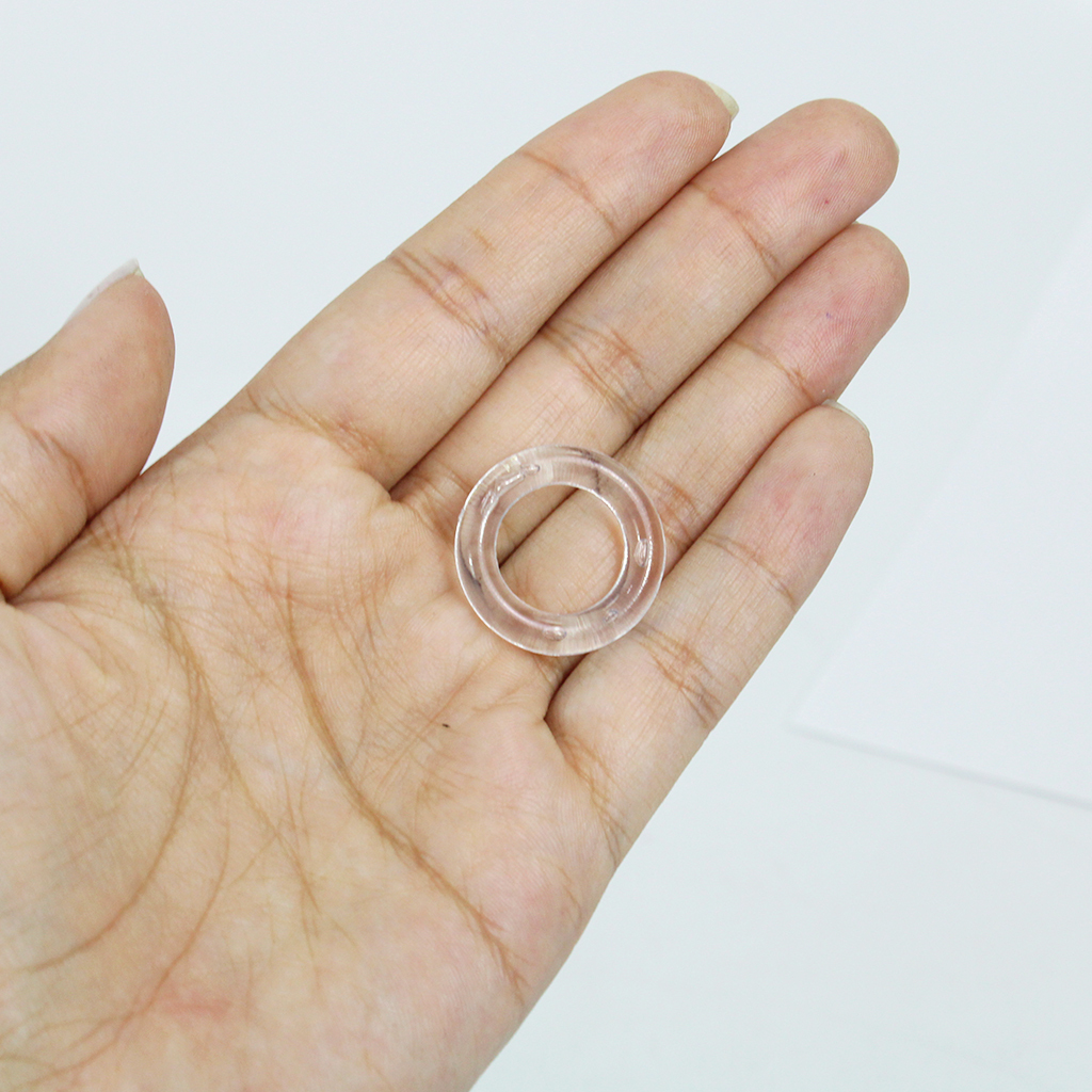 Argola Plástica Transparente Para Artesanato 2,3cm 10 Unidades