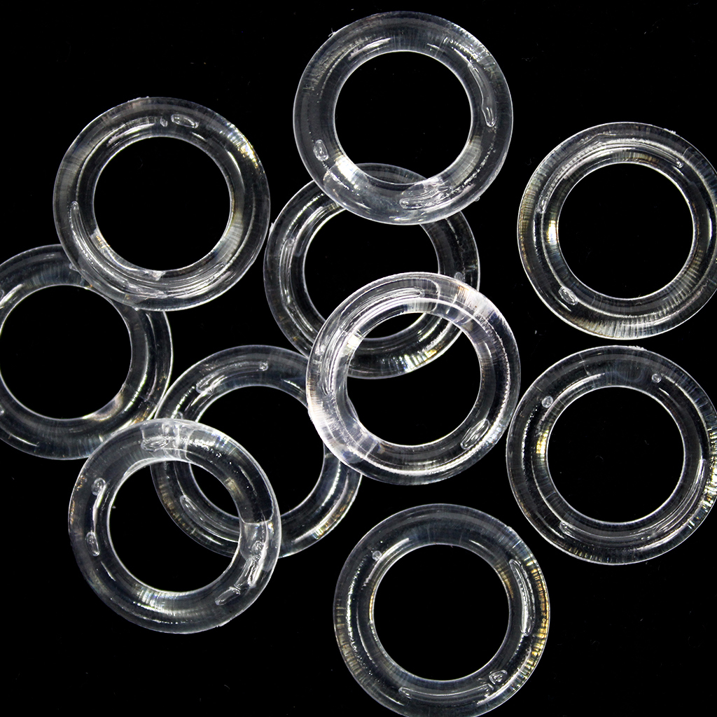Argola Plástica Transparente Para Artesanato 2,3cm 10 Unidades