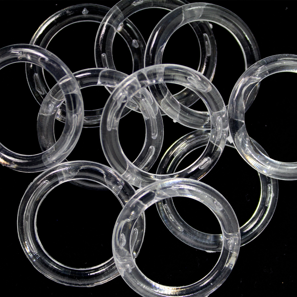 Argola Plástica Transparente Para Artesanato 2,7cm 10 Unidades