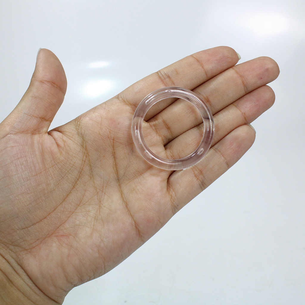 Argola Plástica Transparente Para Artesanato 4cm 10 Unidades