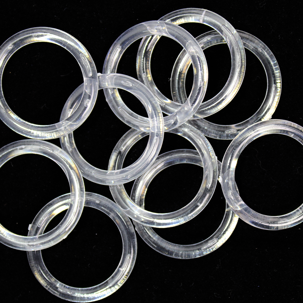 Argola Plástica Transparente Para Artesanato 4cm 10 Unidades