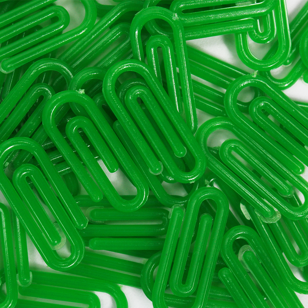 Clips Plástico Para Decoração Escritório 2,5cm Verde Bandeira - 100 ...
