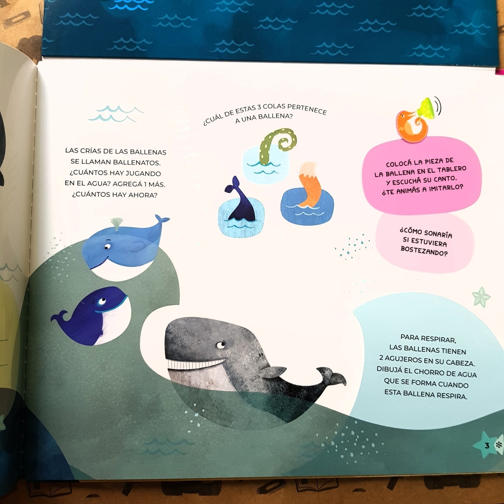 Animales del Océano. Para escribir, borrar y escuchar.