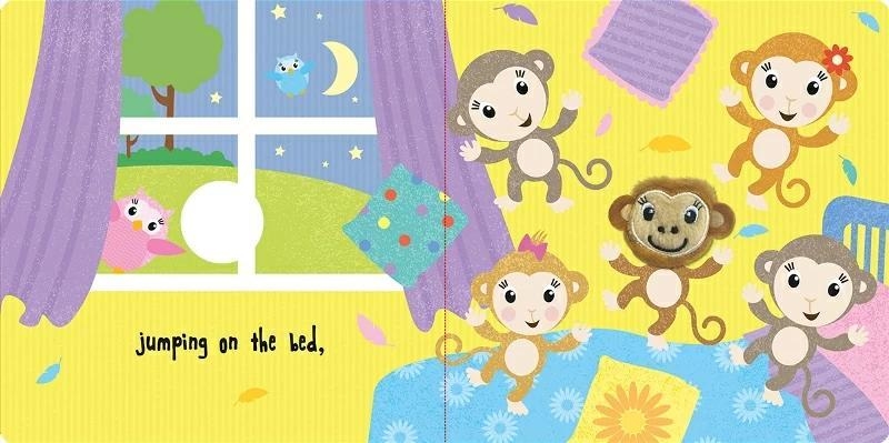 Five little monkeys finger puppet book