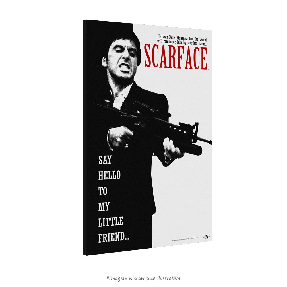 Poster Scarface - Say Hello to My Little Friend, no QueroPosters.com