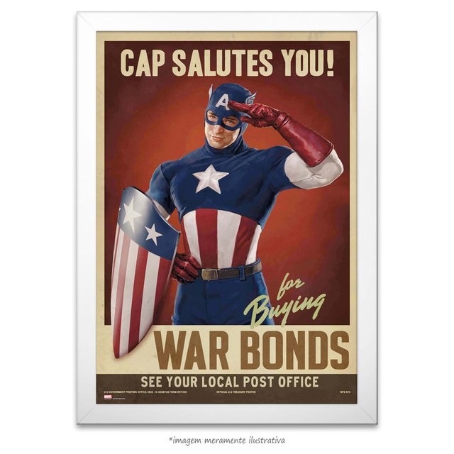 Poster Capitão América - Cap Salutes You, no QueroPosters.com
