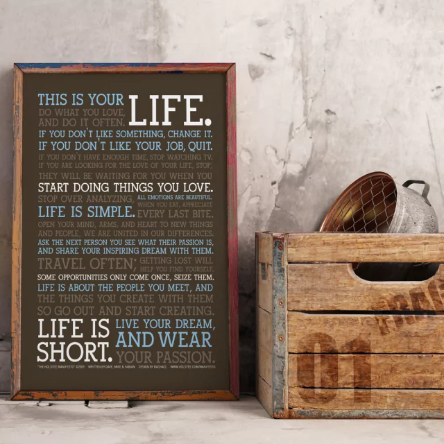 Poster Manifesto - This is your Life - Arte e Design para decorar