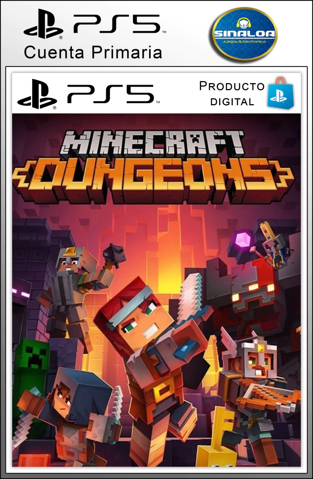 Minecraft: Dungeons (formato digital) PS5 - SINALOAMDQ