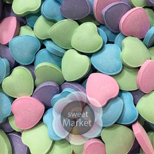 Pastillas Corazón Multi color 500g - Sweet Market