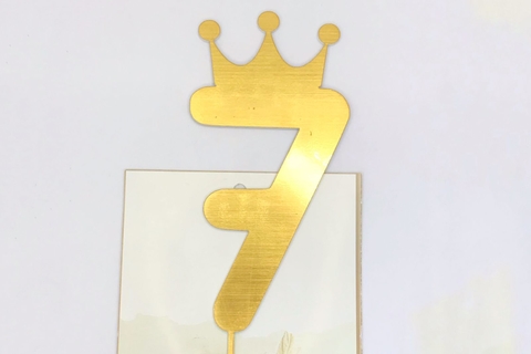 TOPPER NUMERO 7 CORONA - Comprar en OC Envoltorios