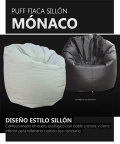 Puff Fiaca Sillón Mónaco Cuero Ecológico( ART 1656)