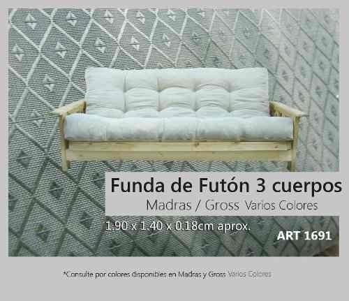 Funda Futon 3 Cuerpos Madras / Gross Varios Colores(ART 2690)