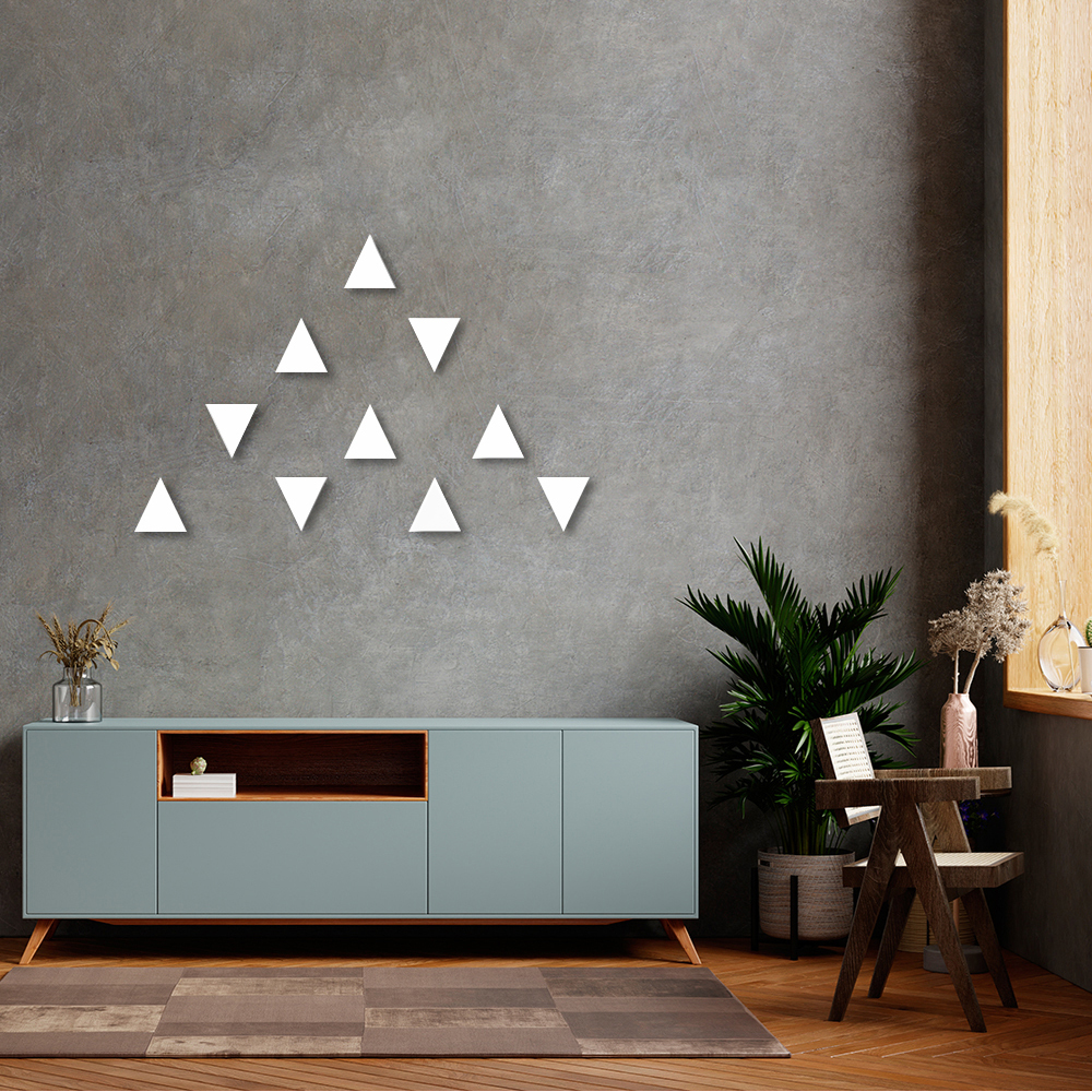 Revestimento de Parede Triângulo, DIY em MDF 6mm