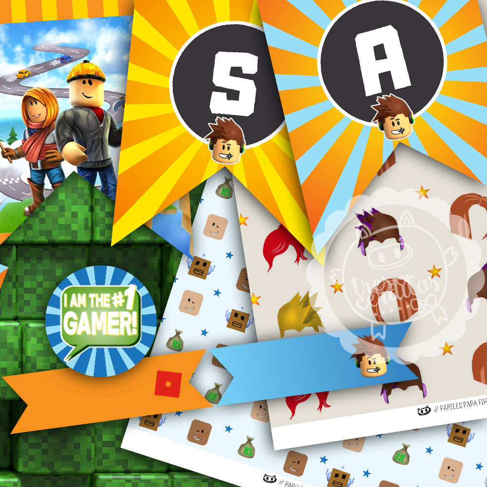 Kit imprimible Roblox Game - Tres Cerditos Kits