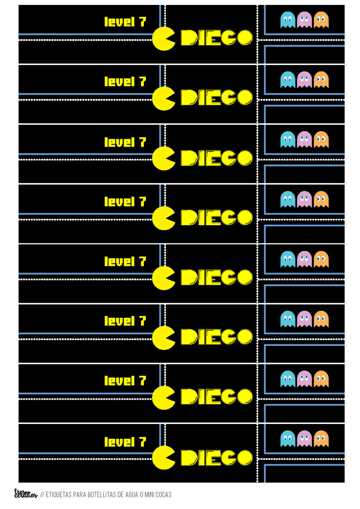 KIT IMPRIMIBLE PACMAN - Comprar en Tres Cerditos Kits