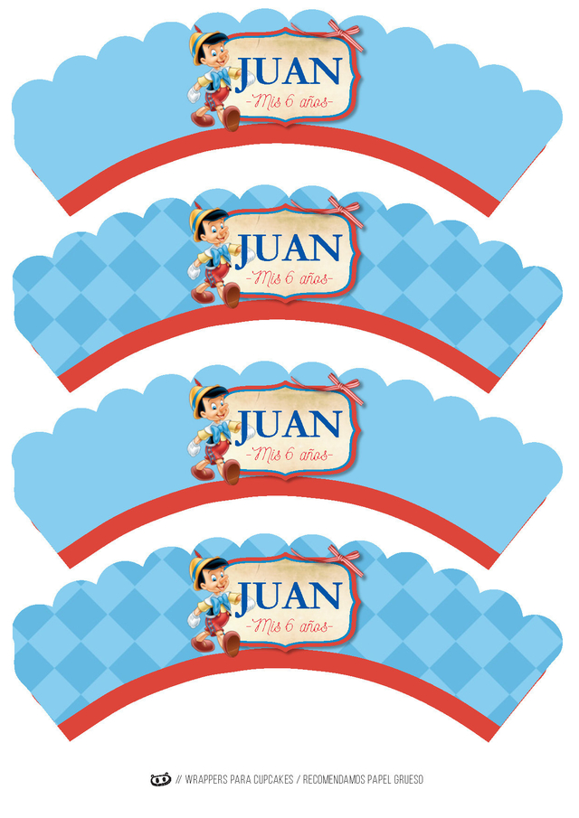 Kit imprimible Pinocchio - Tres Cerditos Kits