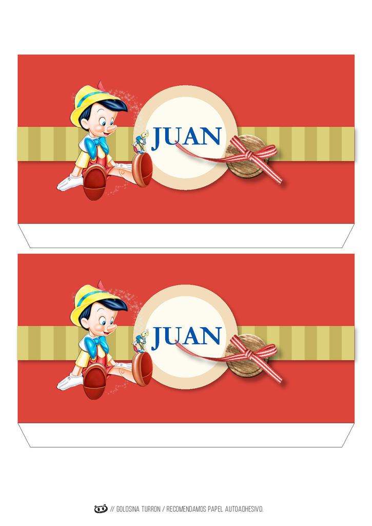 Kit imprimible Pinocchio - Tres Cerditos Kits