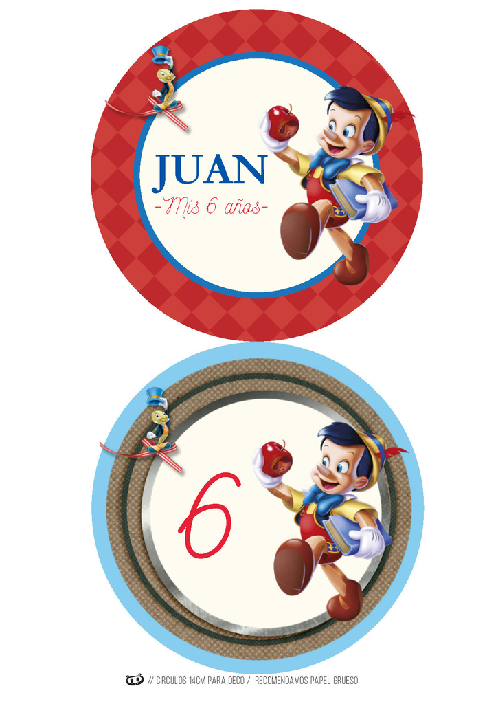 Kit imprimible Pinocchio - Tres Cerditos Kits