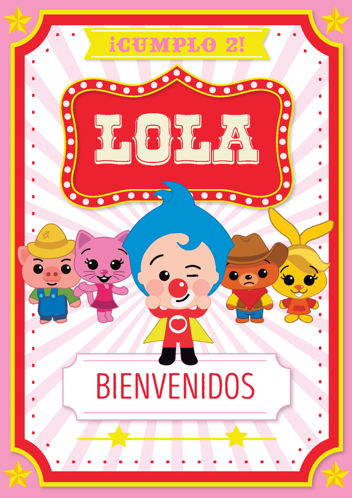 Kit imprimible Plim Plim en rosa - Tres Cerditos Kits