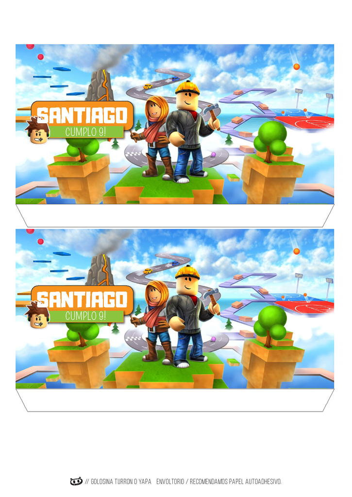 Kit imprimible Roblox Game - Tres Cerditos Kits