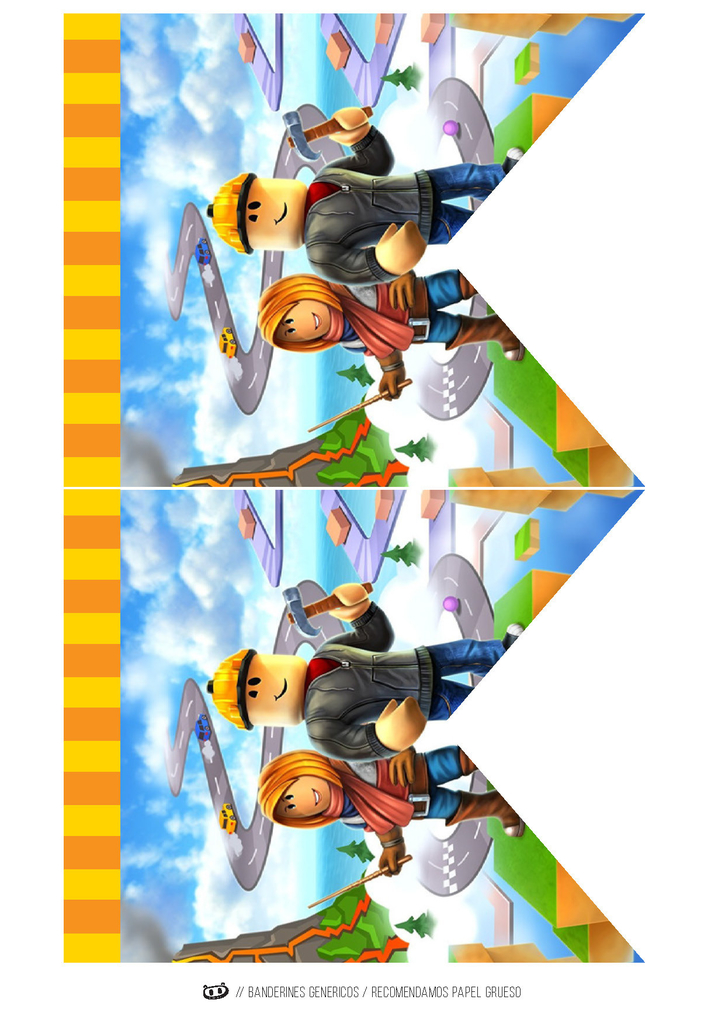 Kit imprimible Roblox Game - Tres Cerditos Kits