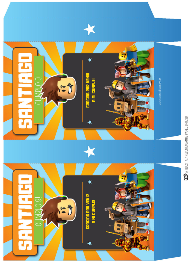 Kit imprimible Roblox Game - Tres Cerditos Kits