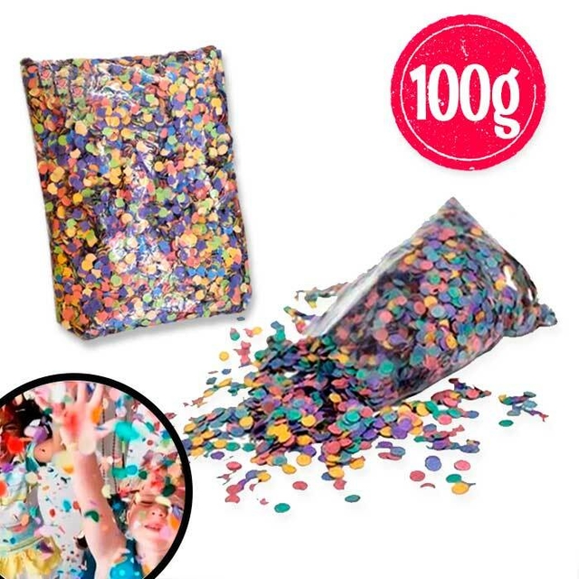 Confete de Carnaval Colorido Para Festas 100g